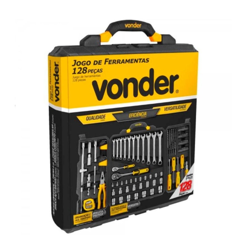 Kit de Ferramentas 128 peças Vonder | Tem na Trena